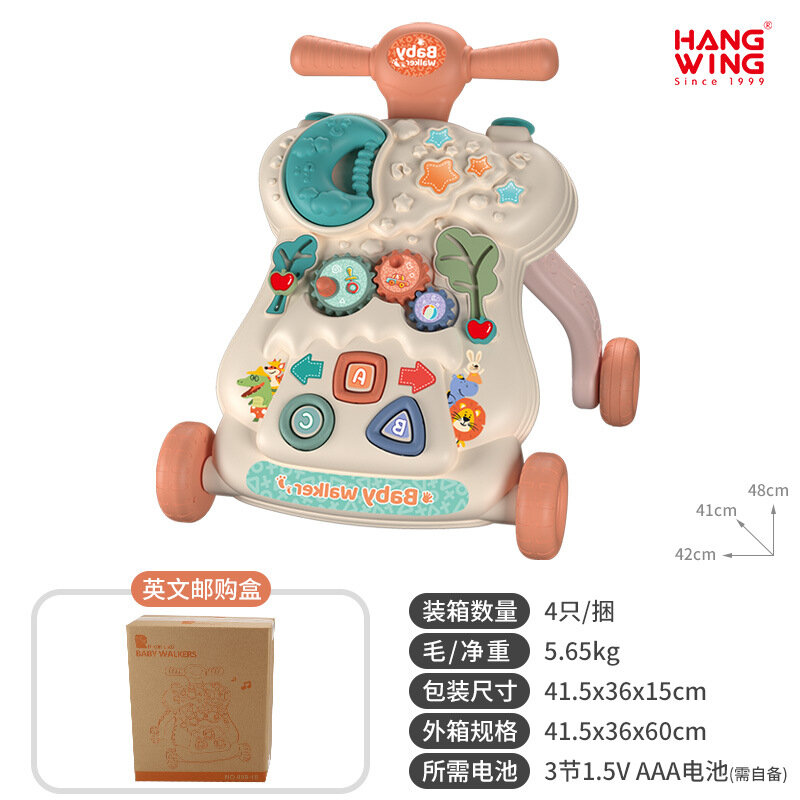 Кросс-бордерный популярный детский ходунок, музыкальный скользящий ходунок для детей, анти-переворот, многофункциональный ручной ходунок