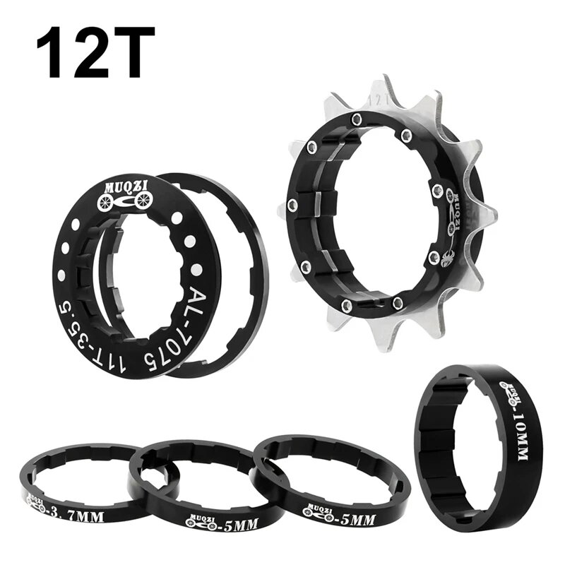 MUQZI MTB кассета 12-17T черная Черный, 12T Black