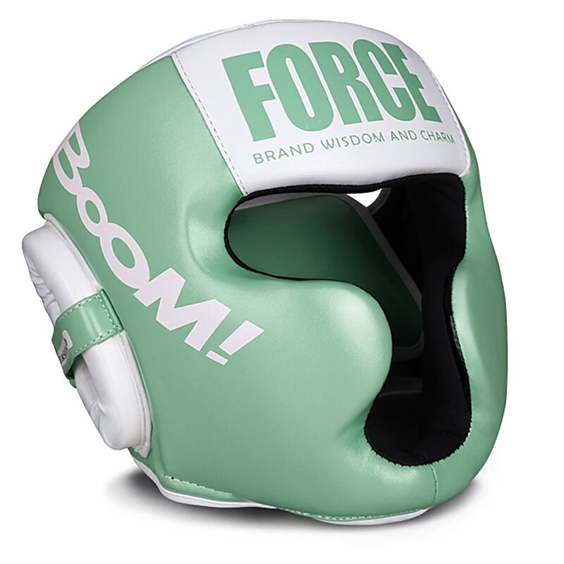 Боксерский шлем GINGPAI SPORT для взрослых и детей Изумрудный, L, S green
