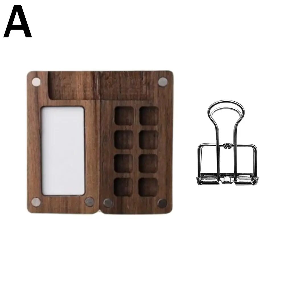 Мини-палитра акварельных красок деревянная