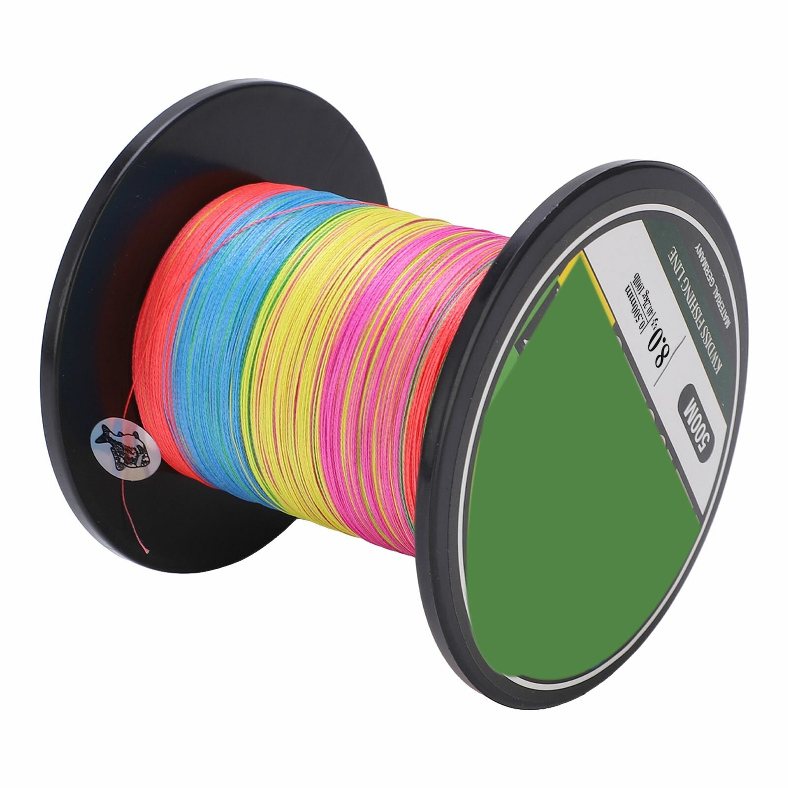 Плетеная леска из полиэтилена, устойчивая к истиранию, 4-х прядная плетеная приманка, леска 500 м для пресноводной соленой воды8,0