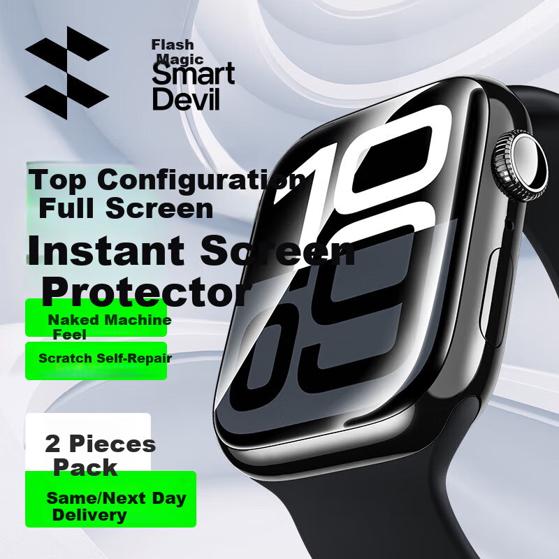 SmartDevil Apple Watch защитное стекло S10, Bubble - Free Scratch - Resistant Self - Positioning Touch - Sensitive защитный Film для Apple Watch Series 9/8/7/6/5/SE 46mm
