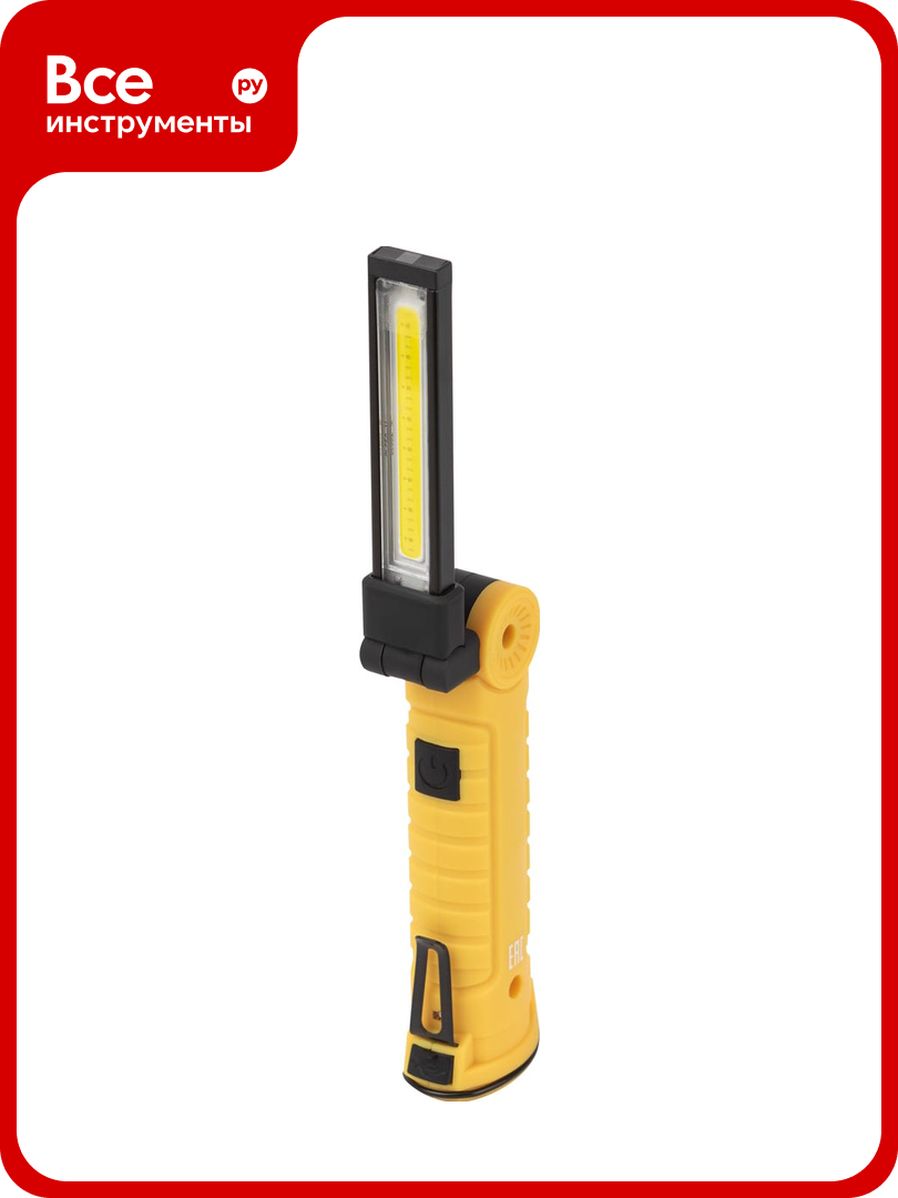 Светодиодный фонарь ЭРА Практик AA-901 многофункц, СОВ+LED 3Вт магнит, крючок, клипса,