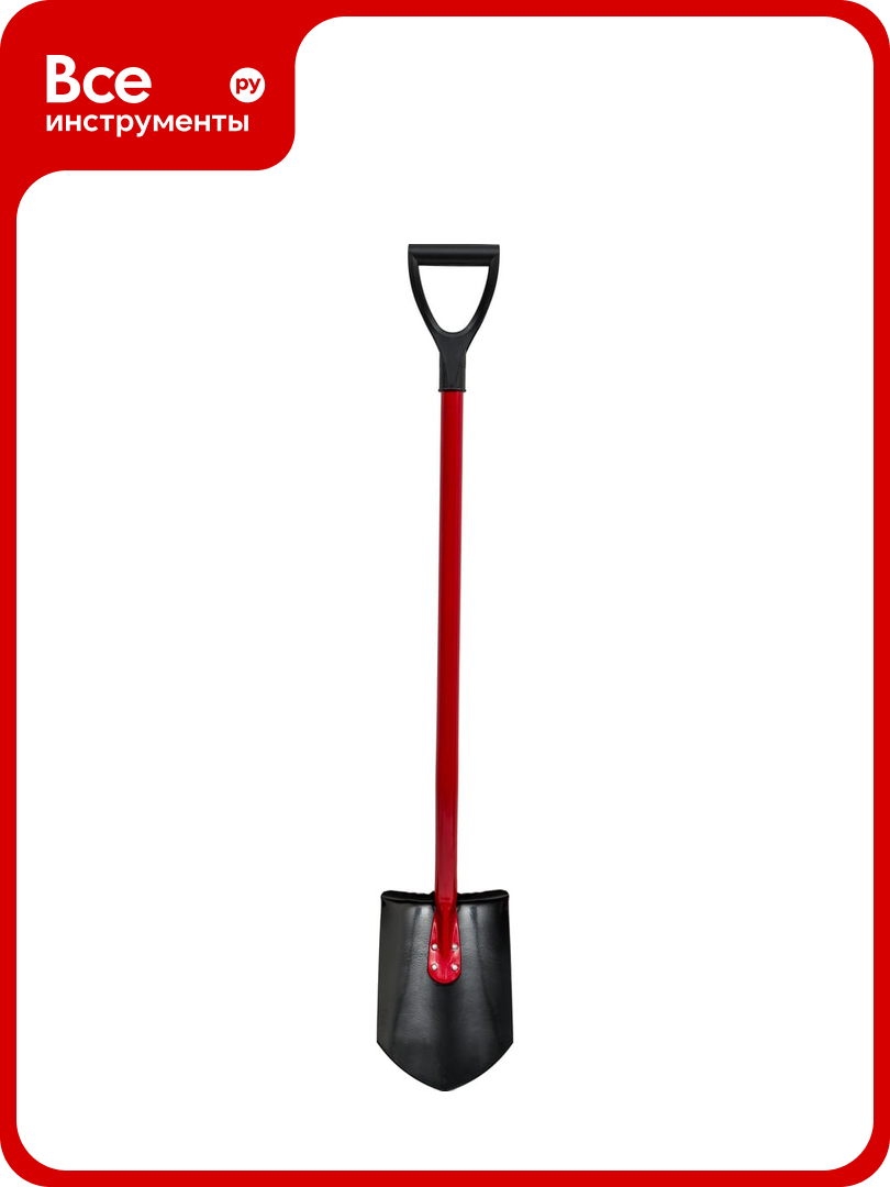 Штыковая стальная лопата с металическим черенком и ручкой Gigant SH-15, Ручка подойдет для руки любого размера