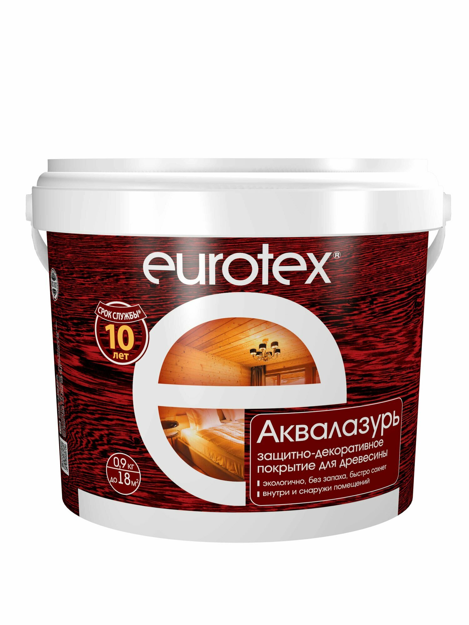 Евротекс защитно декоративное покрытие для древесины, утренний туман, 0,9 кг