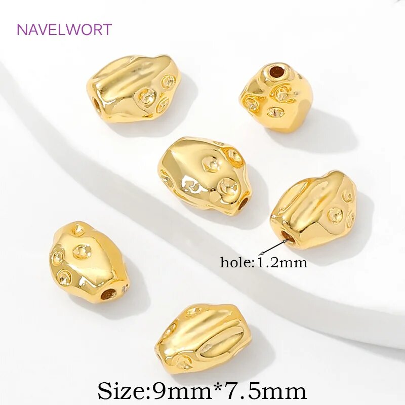 Разделители для бусин NAVELWORT золотые латунные 6 Pieces, 18K Gold Plated