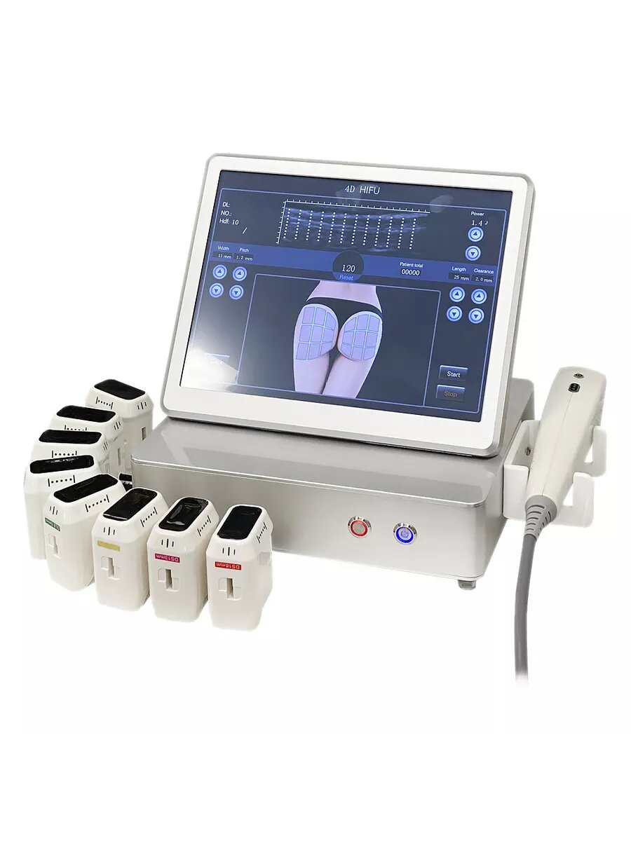 Аппарат HIFU SMAS-4D лифтинга 8 картриджей