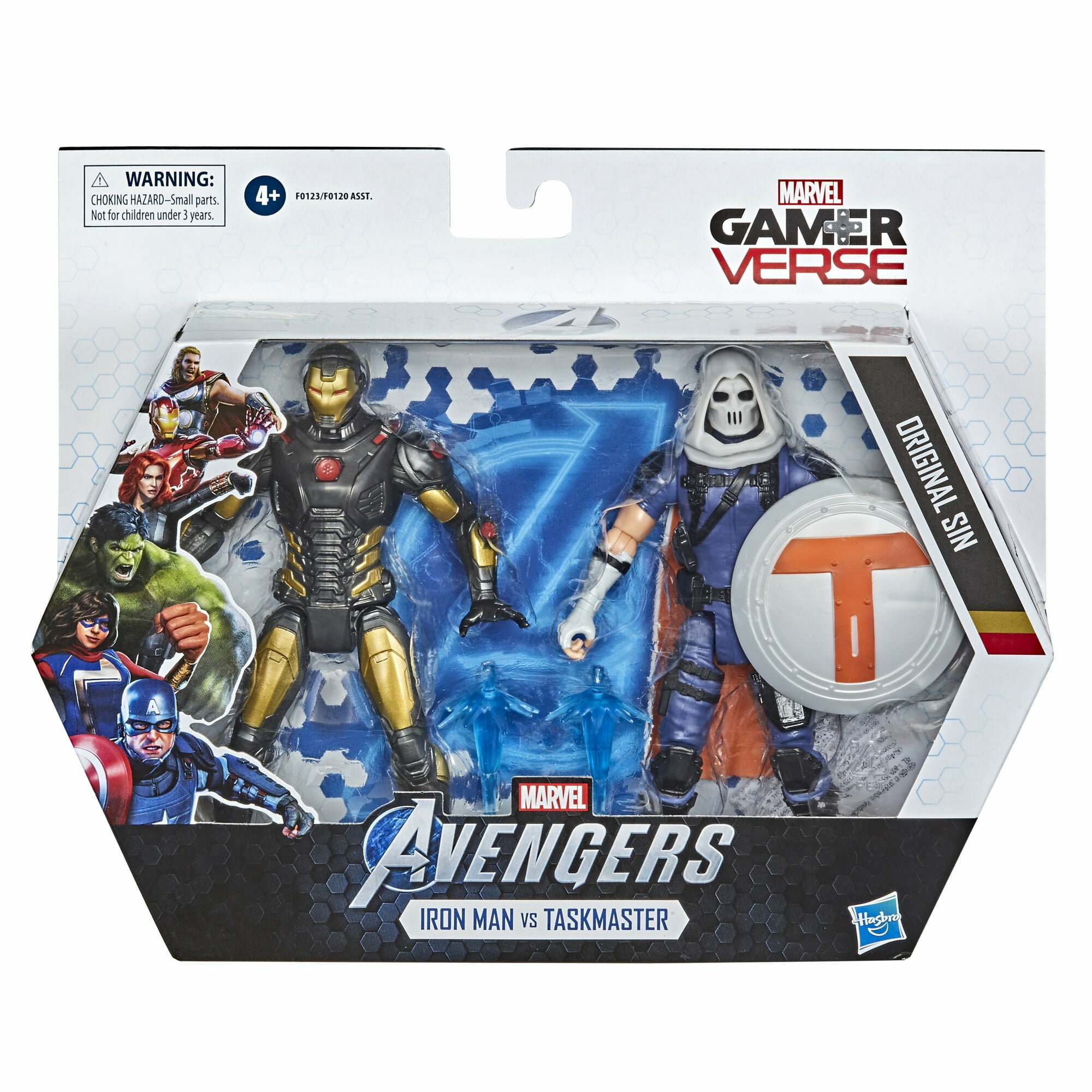 Hasbro Marvel Gamer verse Avengers Original Sin Iron Man VS Taskmaster /Детские куклы-герои Марвел, Железный человек