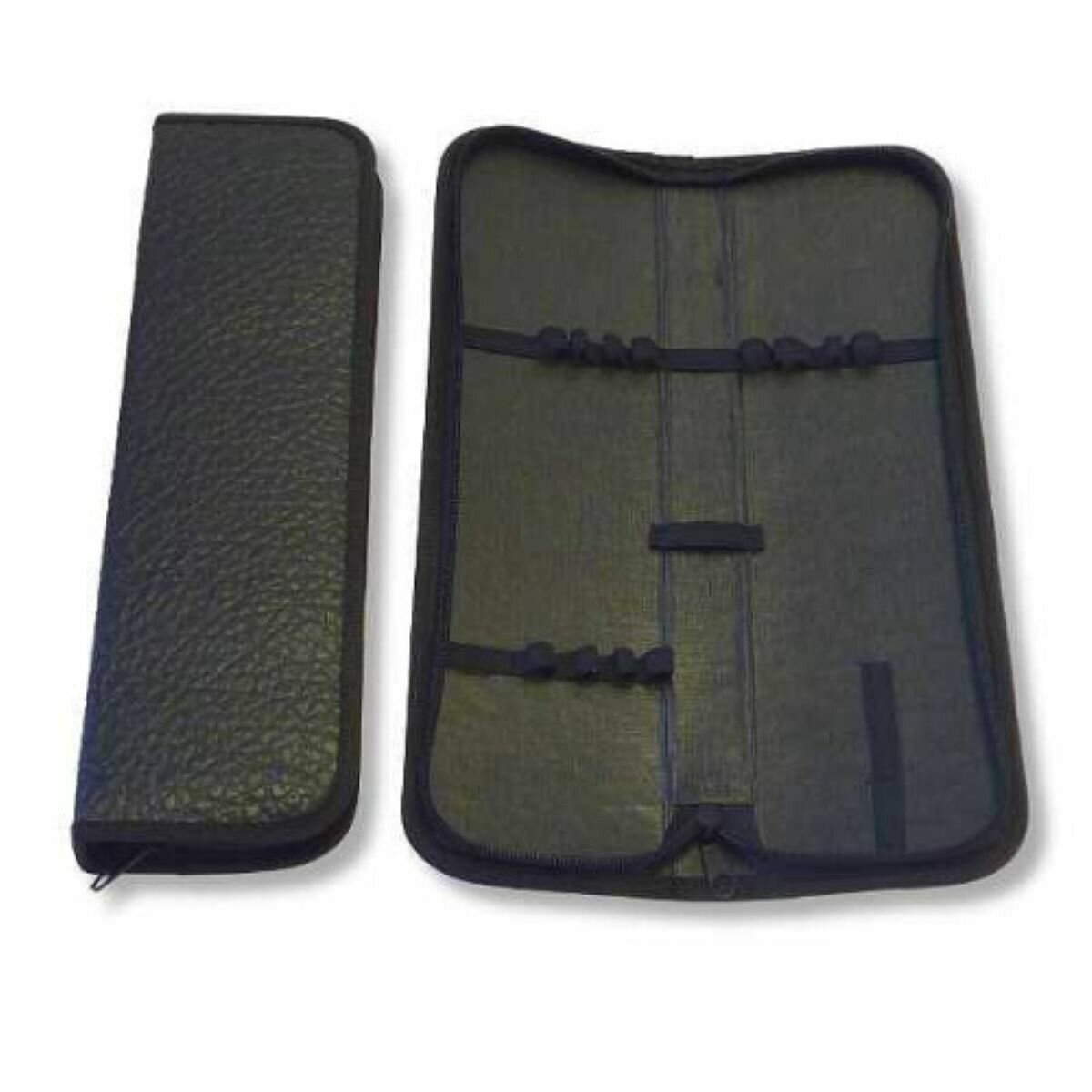 Пенал для кистей 32*9*3 см пчелка ФК-2 кожзам Черный на молнии с разделениями