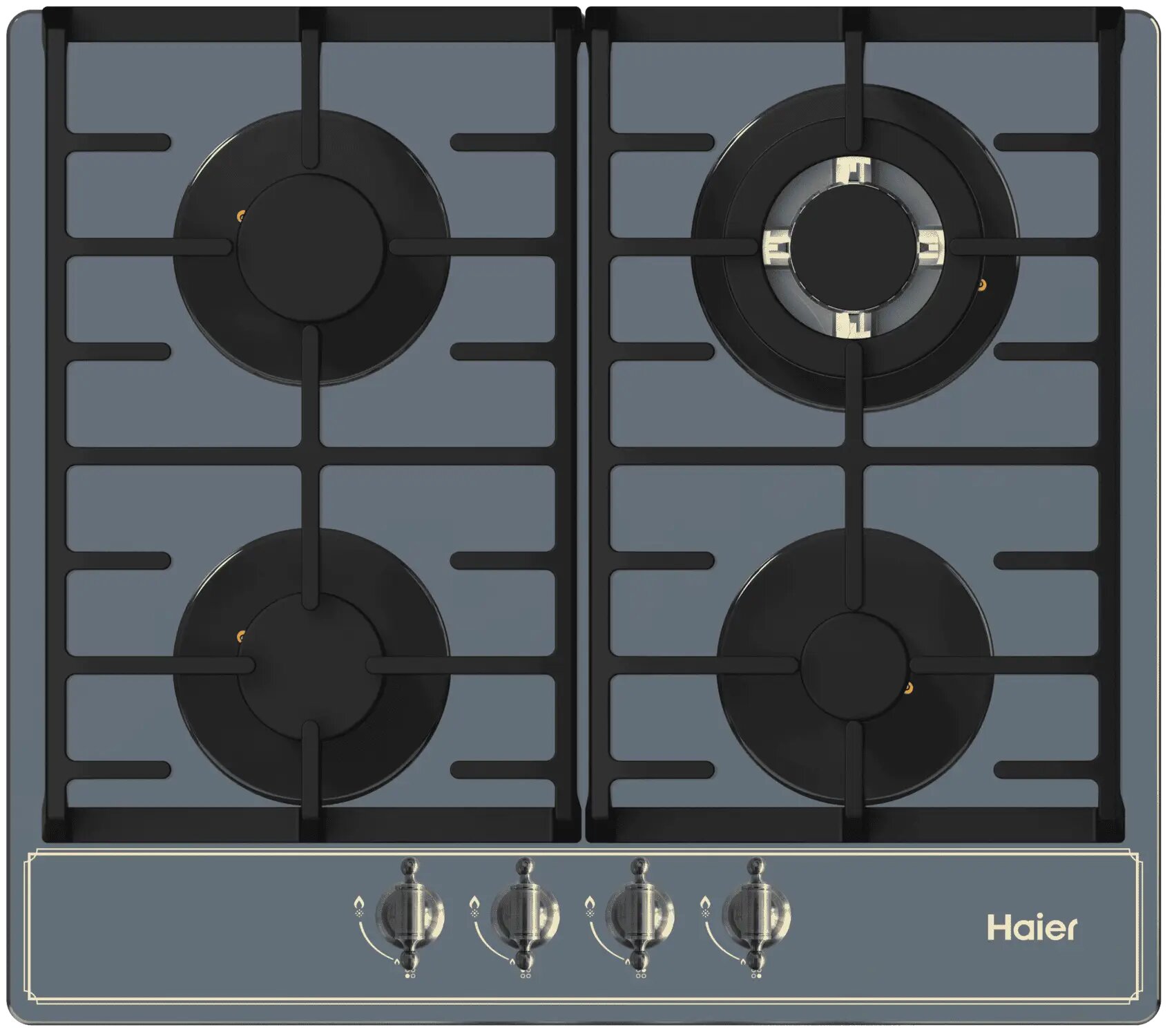 Газовая варочная панель на четыре конфорки с газ контролем и электроподжигом Haier HHX-M64ATQBB