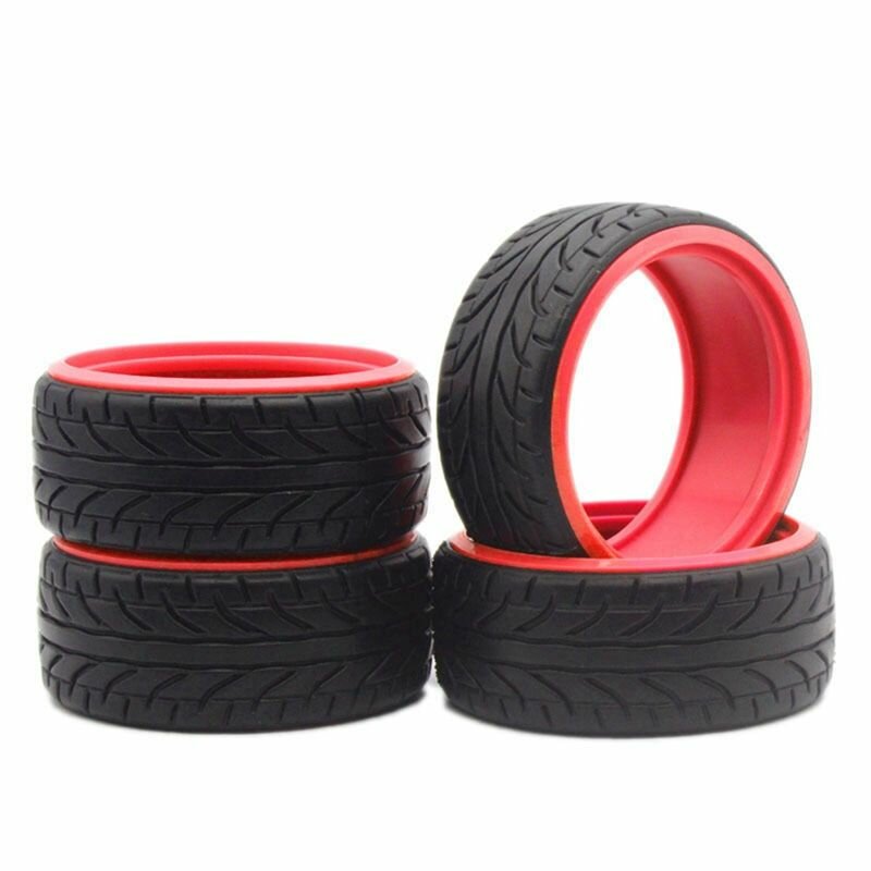 Для модели автомобиля SAKURA HSP 94123 1/10, двухслойной плавающей шиной MyPads с противоударным вкладышем, красный