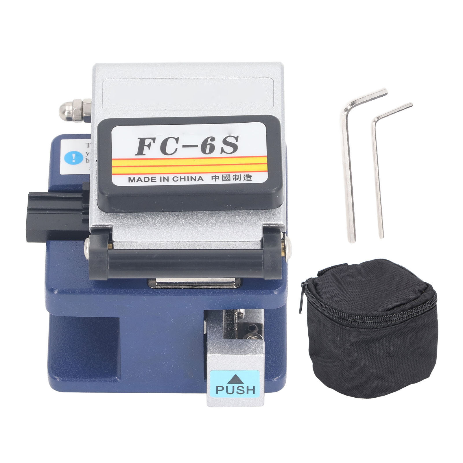 Скалыватель оптических волокон, высокоточный, с 12 лезвиями, резак для сварки и резки оптических волокон FC‑6S, синий, фиолетовый