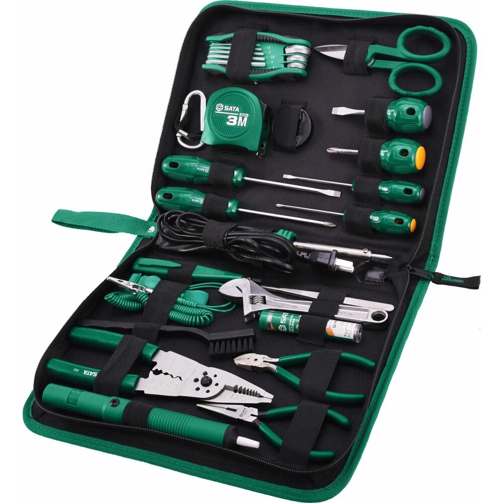 SATA Инструмент 28 пр. для Электротехнических работ, чехол. 03760