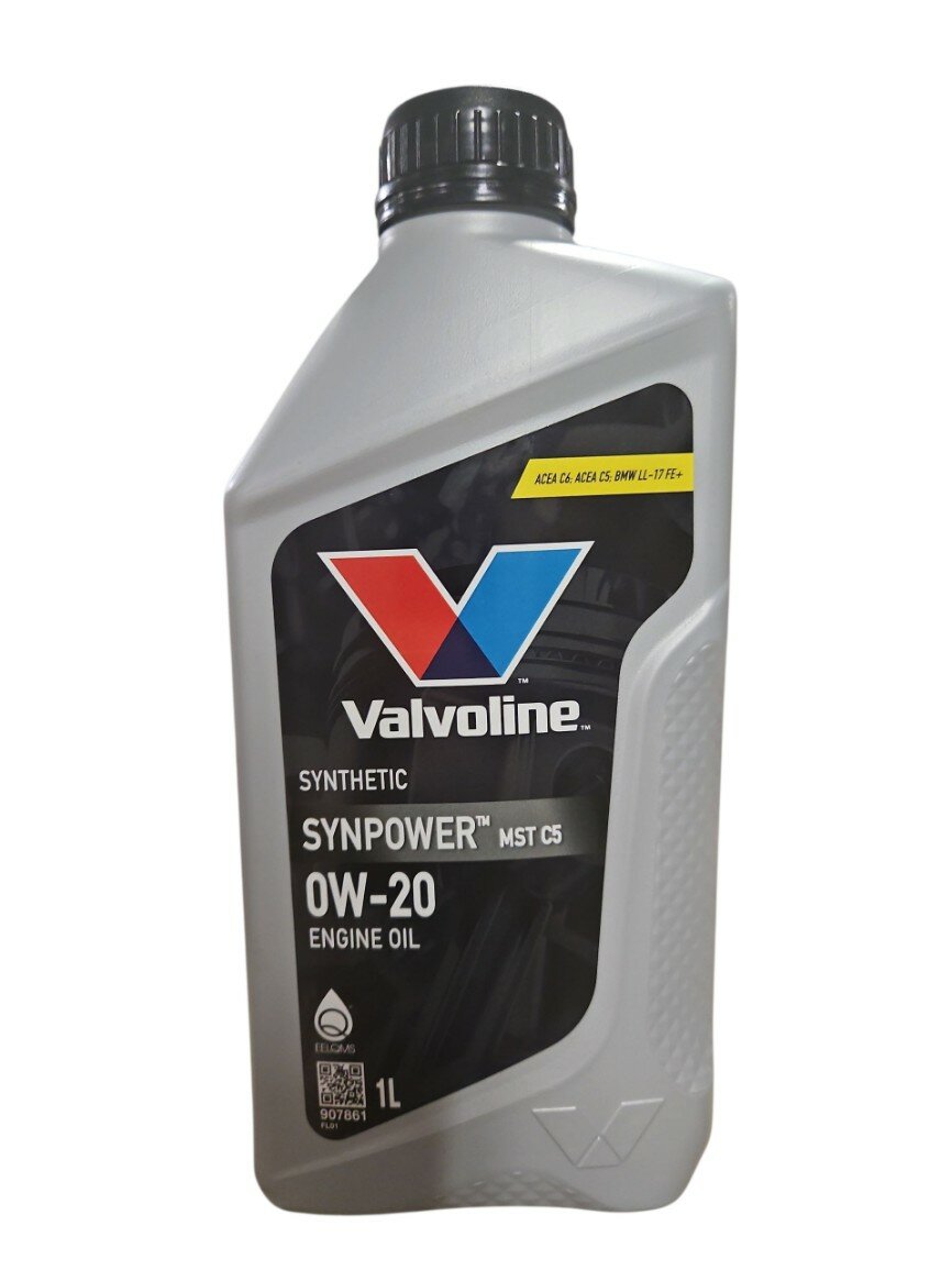 Синтетическое моторное масло VALVOLINE SynPower MST C5 0W-20, 1 л