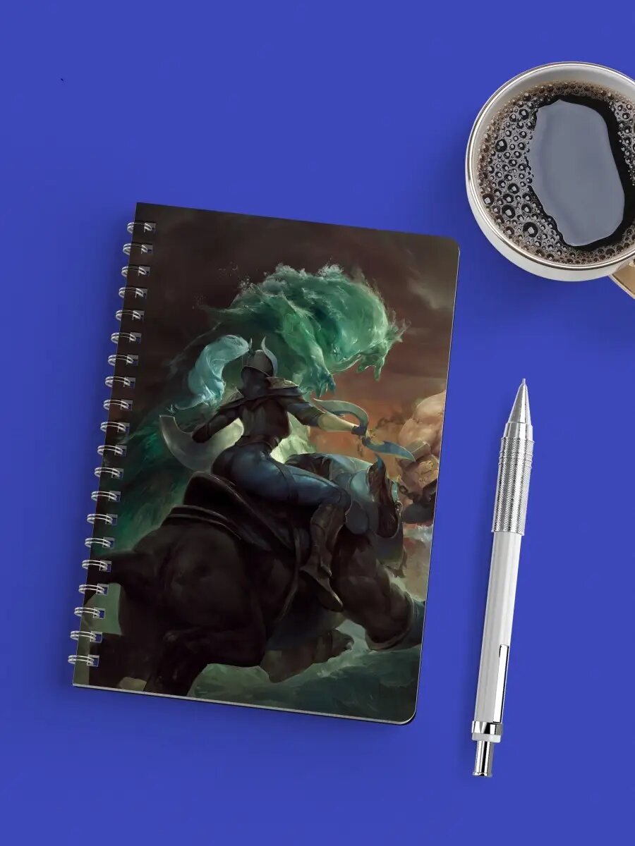 Блокнот в клетку с Дотой 2 Тетрадь Дота 2 48 50 листов, обложка с матовой ламинацией