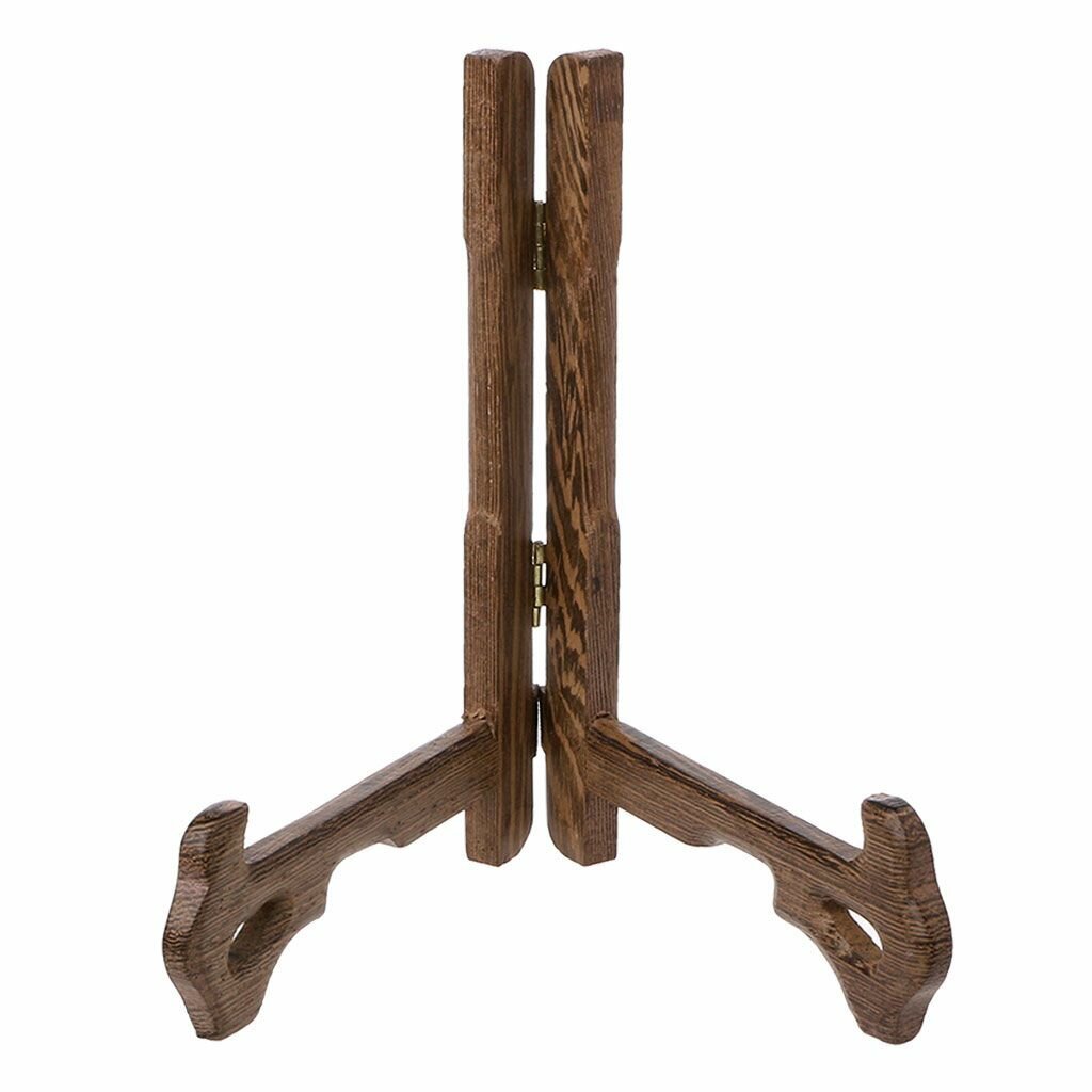 Деревянная подставка для витрин с шарнирным механизмом, складная подставка для тарелок, фотографий и картин, удобное хранение и стильный дизайн