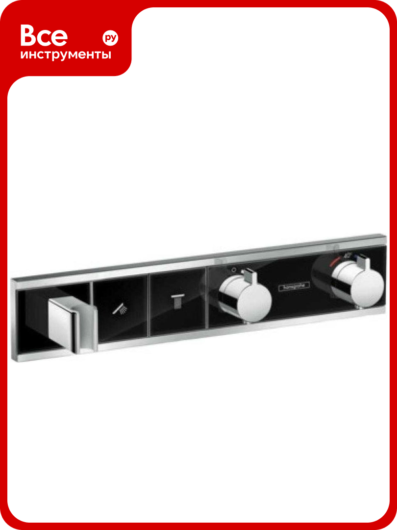 Термостатический смеситель для душа Hansgrohe Rainselect встраиваемый латунный корпус черный хром