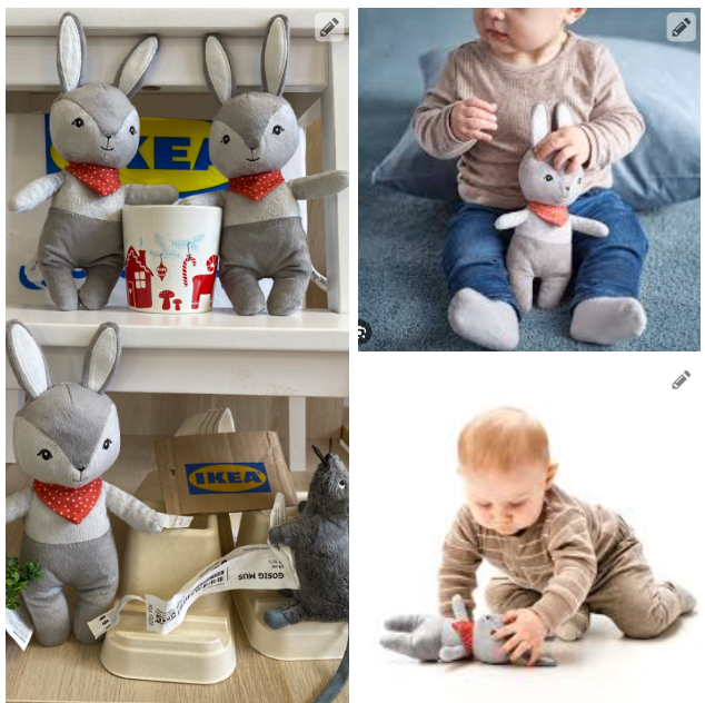 Заяц пискун икеа 26*16 см. Вьетнам. Арт. 105.567.39
