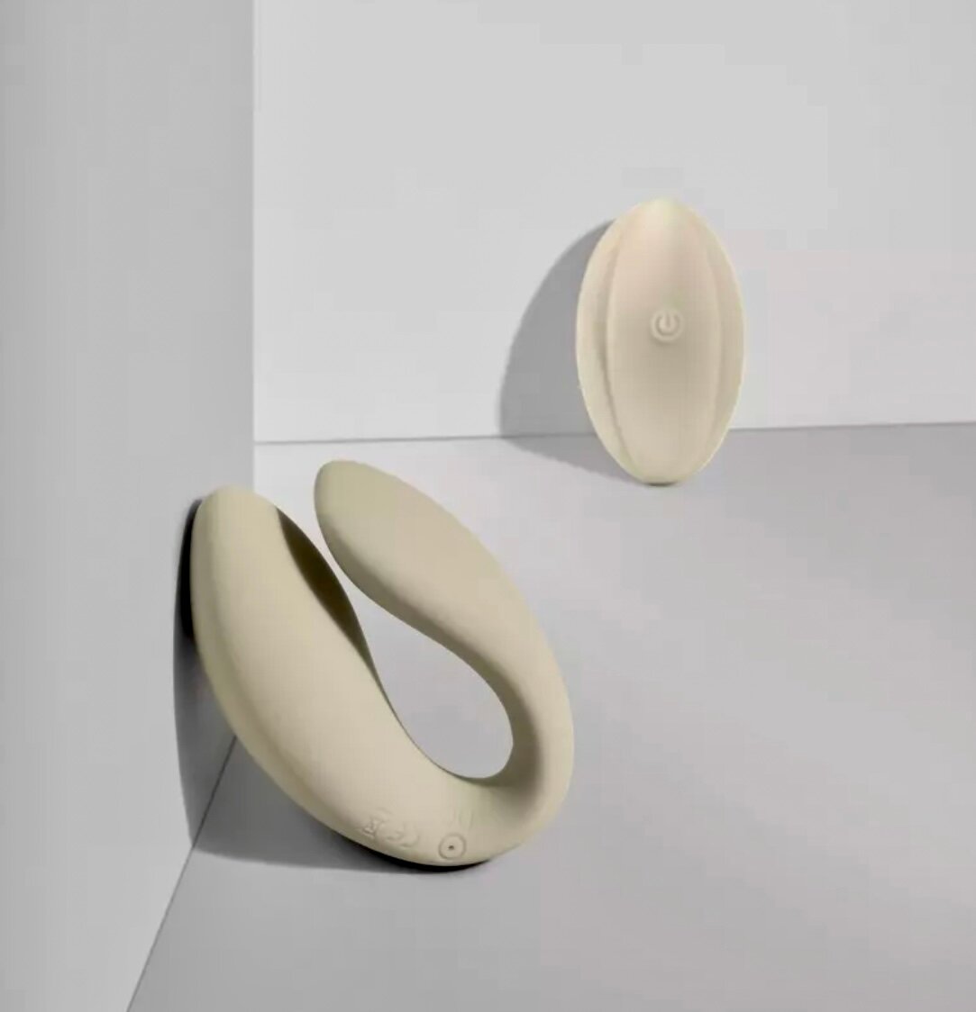 Вибратор с пультом для пар в виде подковы SecretDate из силикона, SD 1017