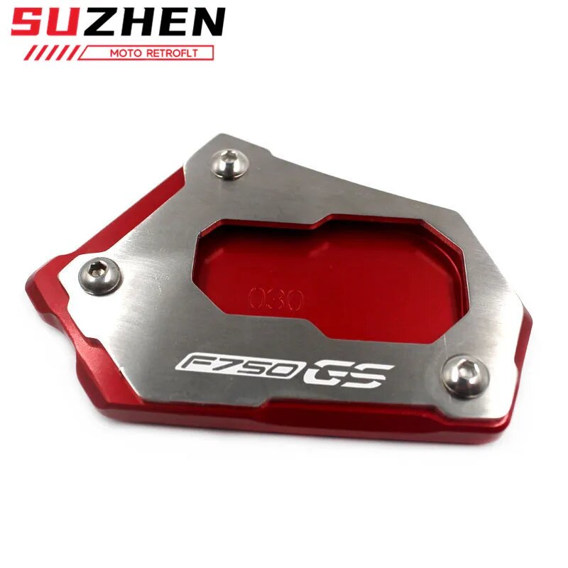 Подставка для мотоцикла с ЧПУ, подножка, боковая подставка, удлинитель, опорная Красный, Red-F750GS