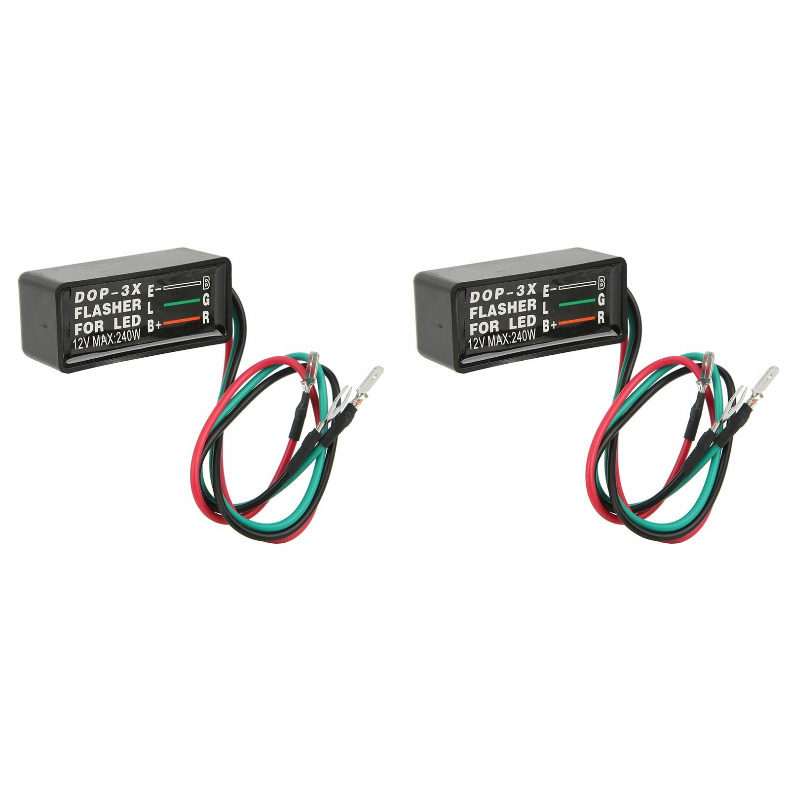 Мигалка указателя поворота 12V 240W DOP-3X, комплект из 2 предметов, подходит для светодиодных автомобилей / мотоциклов