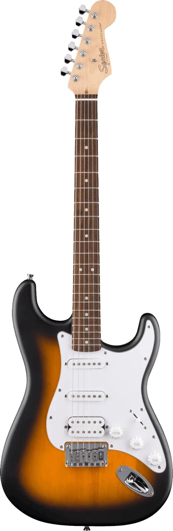 SQUIER DEBUT Stratocaster HT HSS LRL 2TS электрогитара, цвет 2 Tone Sunburst