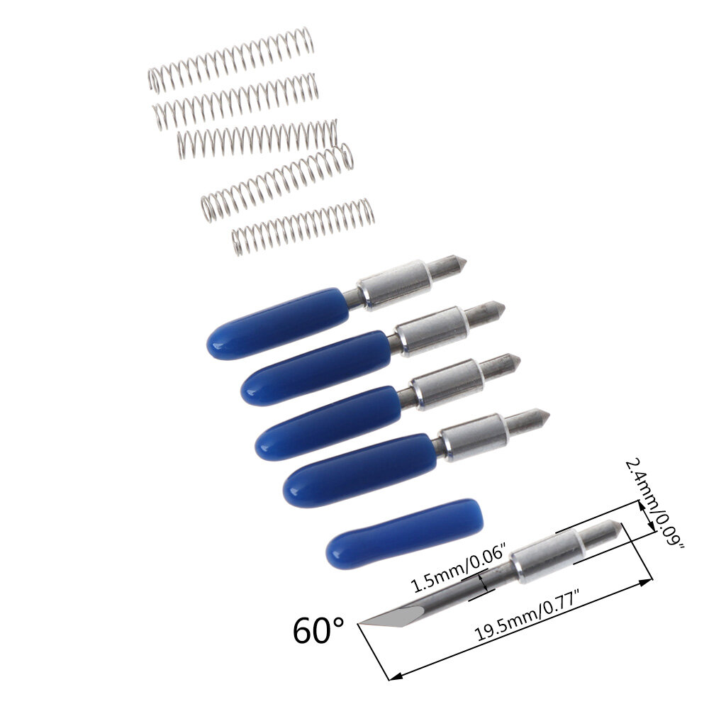 5pcs 30 ° 45 ° 60 ° Плоттер резки для графика CB15U Cutter