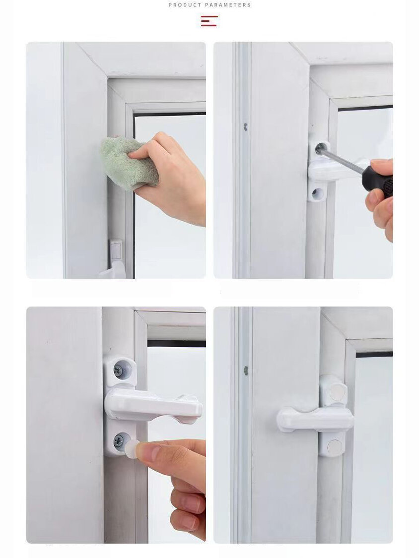 Защелка фиксатор для балконной двери, стоппер ограничитель для окна, защита от детей