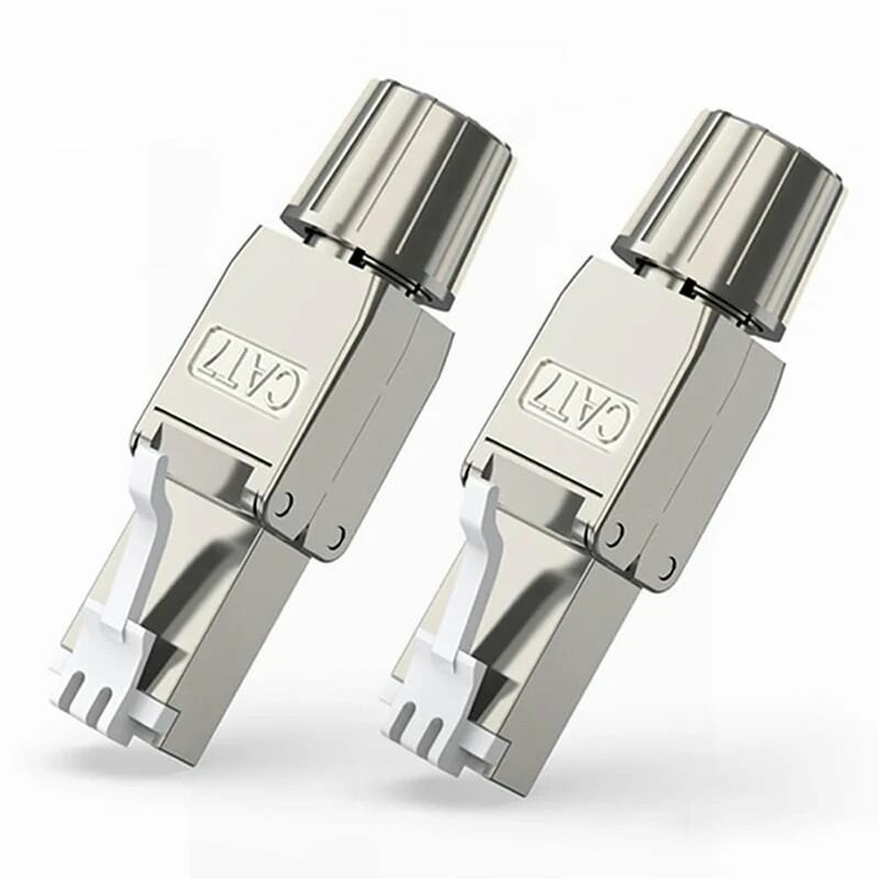 10 шт. разъемов RJ45 Cat6A Cat7 Cat8, многоразовые экранированные оконечные заглушки Ethernet без инструментов для кабеля SFTP UTP 23AWG