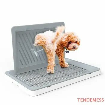 Туалет лоток для собак со стенкой, Многоразовый лоток для приучения щенка к горшку со съемной решеткой, переносной ящик для мусора для собак