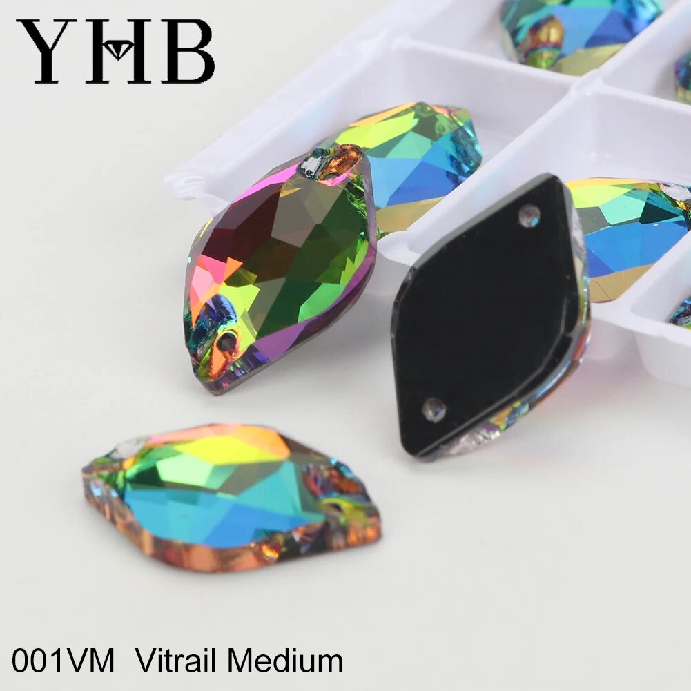 Стразы YHB 9-14 мм, 48 шт, Vitrail Medium 001VM