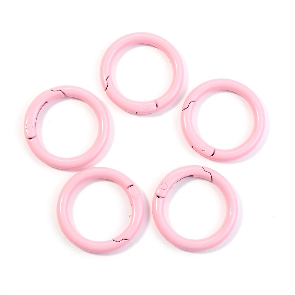 Металлические карабины 25/35/41 мм Розовый, 25mm 10Pcs, Light Pink
