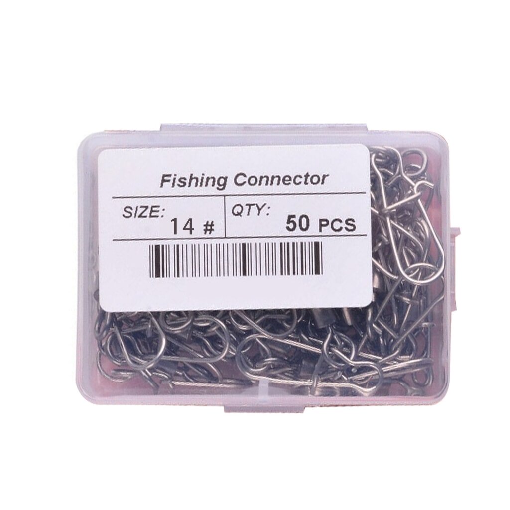 50шт рыболовных крючков из нержавеющей стали, Вертлюги для приманок, Высокопрочные рыболовные вертлюги, Соединители для рыболовных приманок, инструмент