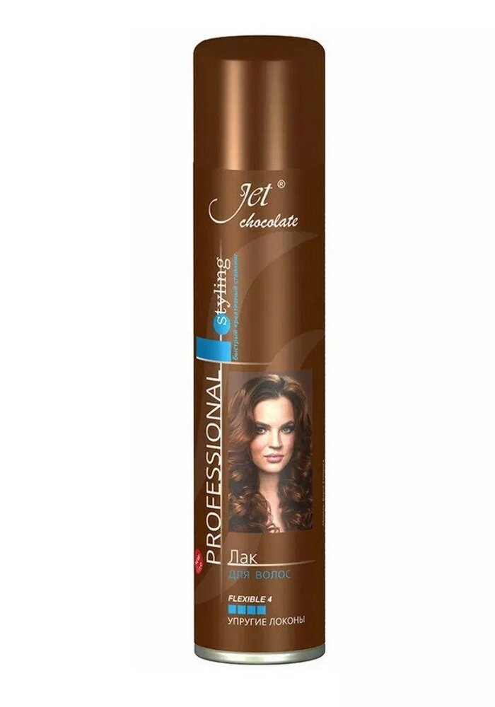 Jet Chocolate - Professional Styling - Flexible Лак для волос 4 - "упругие локоны" ультрасильной фиксации 300 мл.