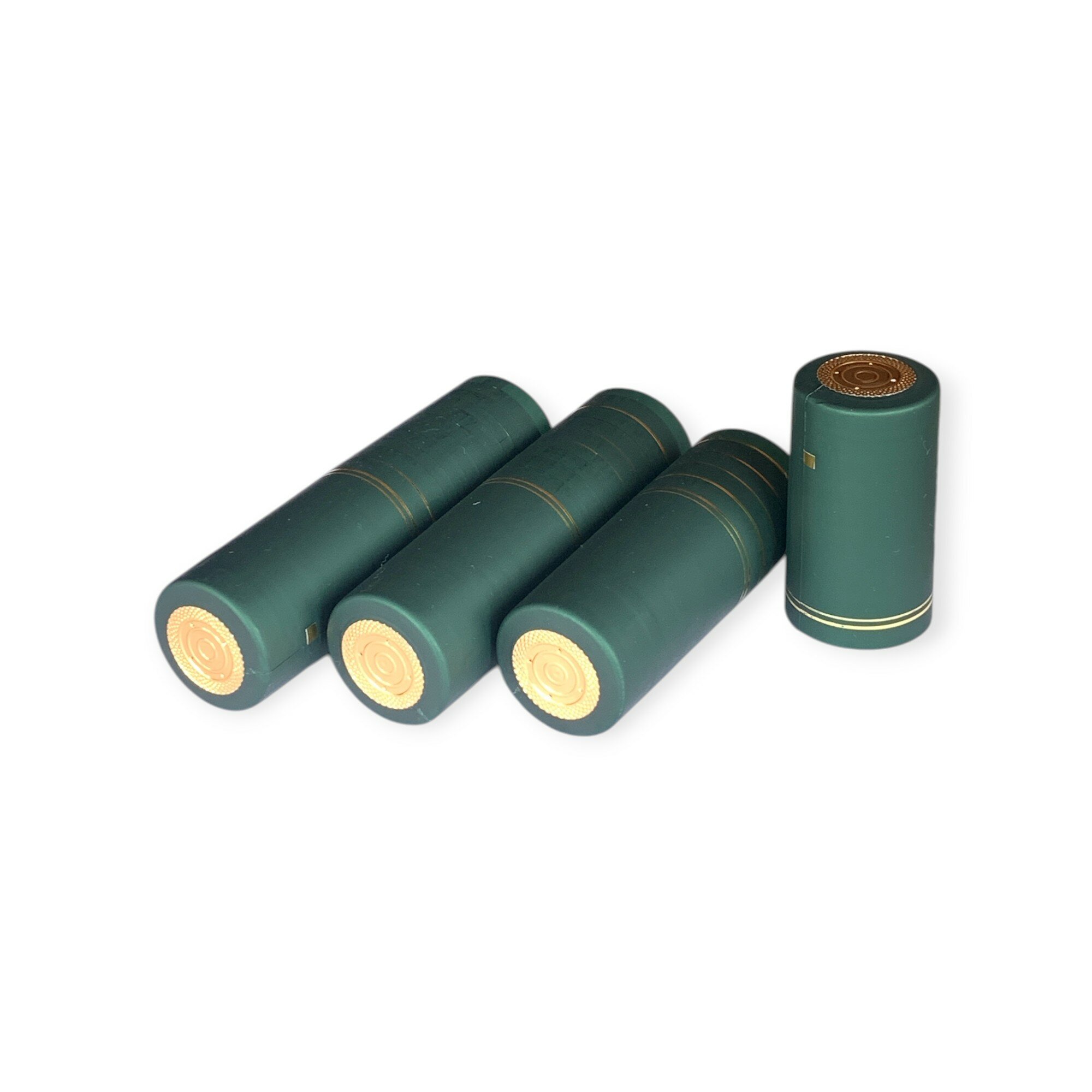 Термоколпачки для винных бутылок Зеленые матовые, 35*65 мм, 25 штук