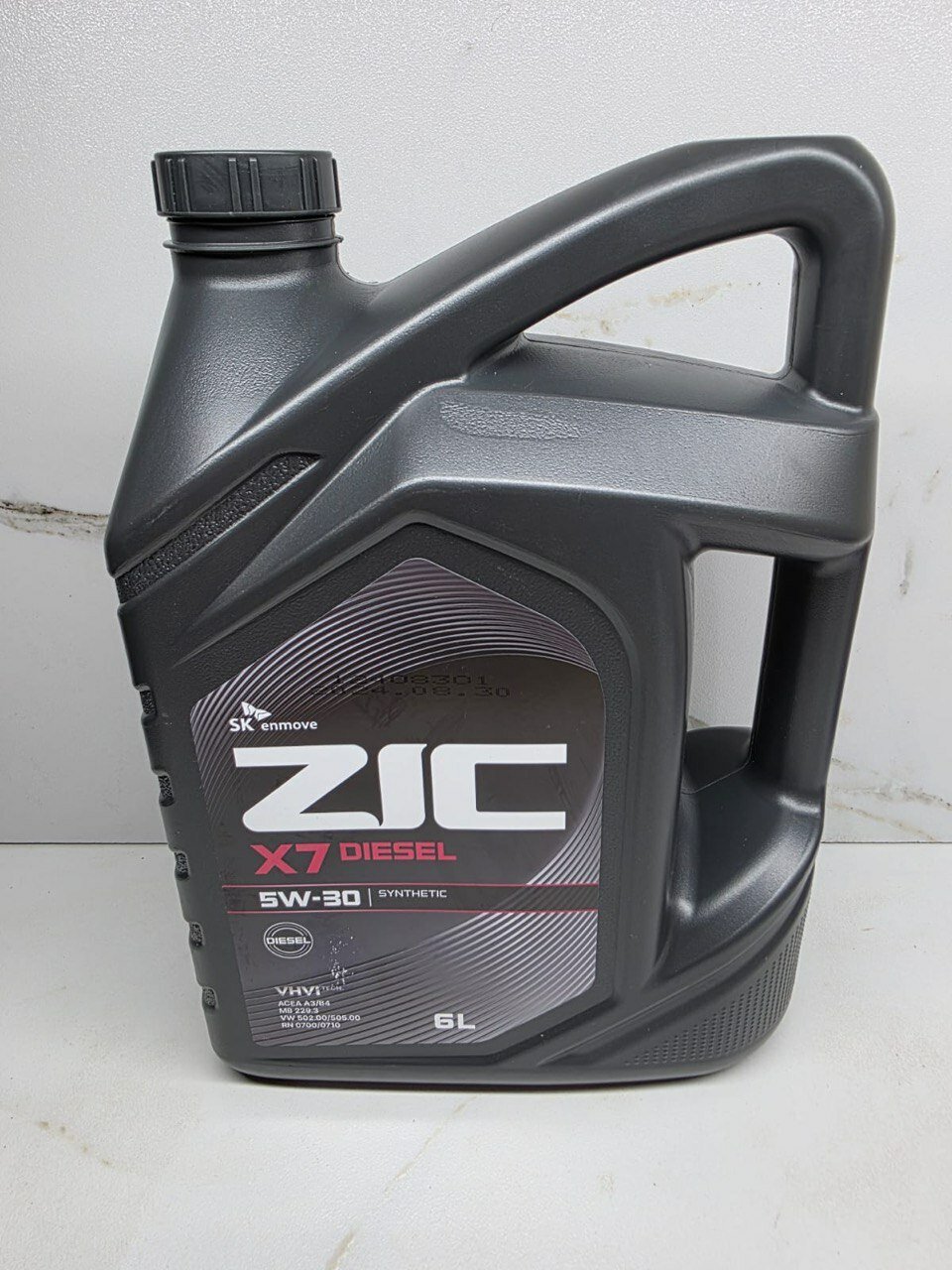 Масло моторное ZIC X7 Diesel 5w30, синтетическое, API SN, ACEA A3/B3/B4, для дизельного двигателя, 6л, арт. 172610