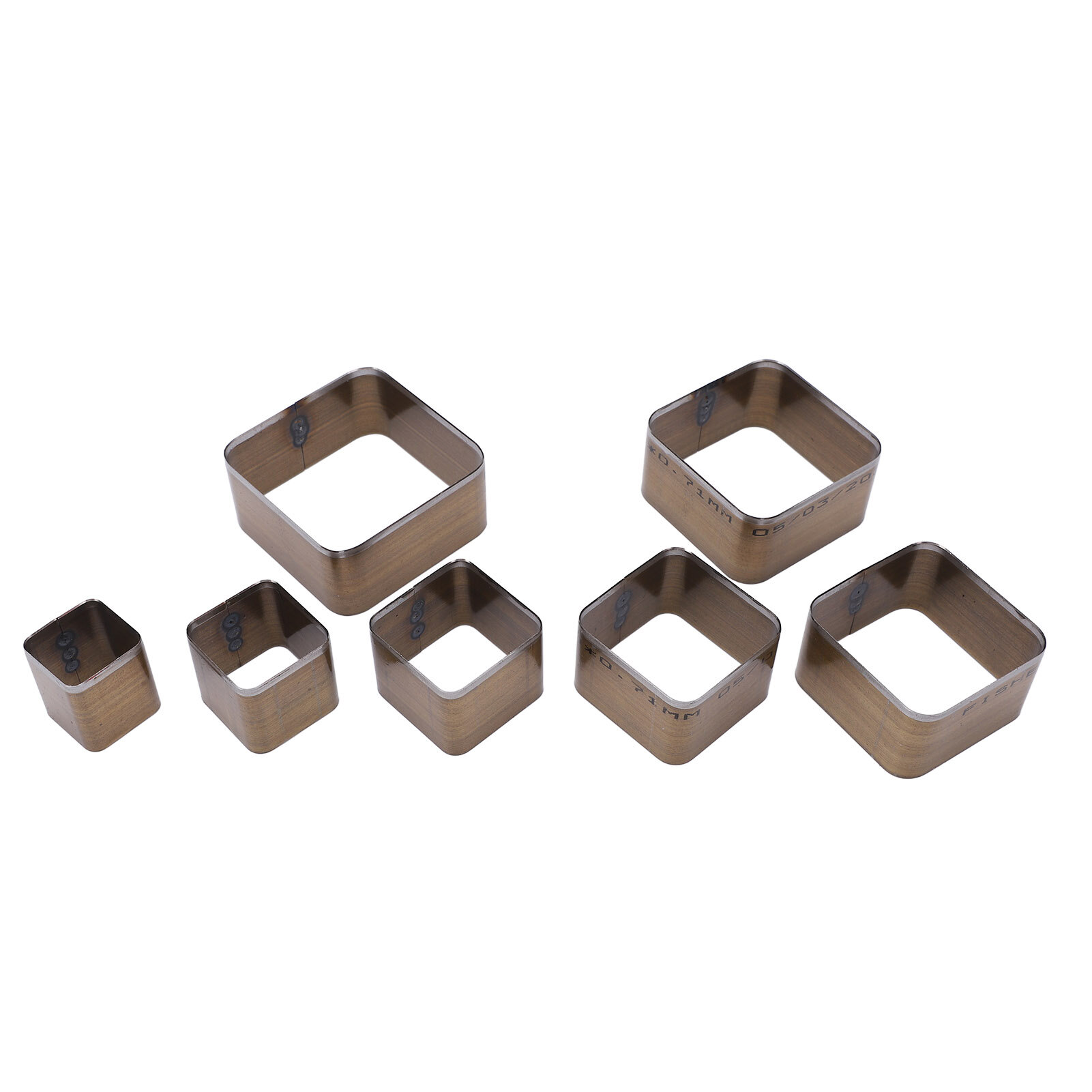 7PCS Leather Die Cutter Rounded Tetragonum 20 50mm Cutting Dies Mold 7 Different Sizes High Speed Steel Punching