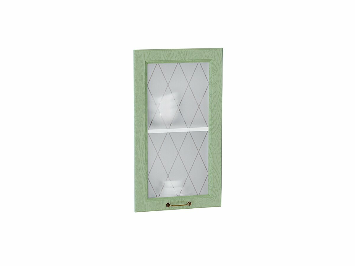 Комплект фасадов Ницца со стеклом для каркаса Ф-25 В400/ВУ590, цвет фасада Дуб оливковый, 712*396*16 мм