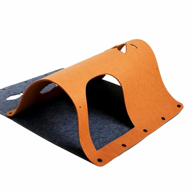 Картонный тоннель-домик для кошек из фетра, коричневый, набор для сборки (1 набор)