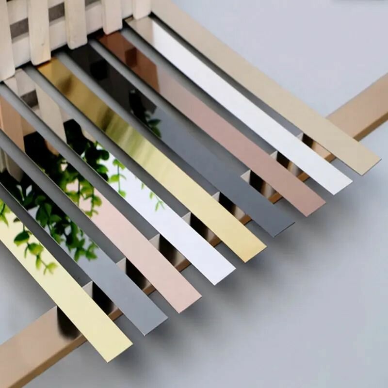 Полоса алюминиевая - декоративный молдинг 20х2 мм цвет - черный матовый, длина 3м.