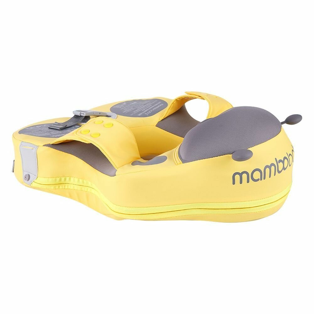 Детский поплавок Mambobaby, для плавания без насоса, в форме жука, 40° наклон, до 59см, жёлтый