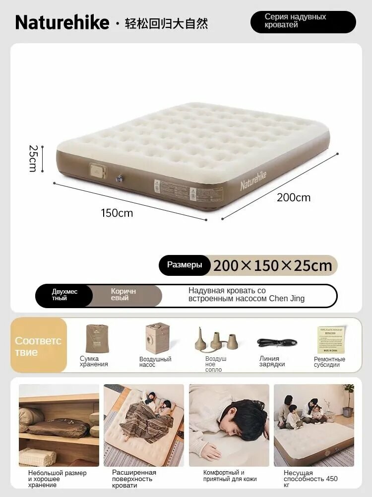 Naturehike Матрас надувной 200х150 см