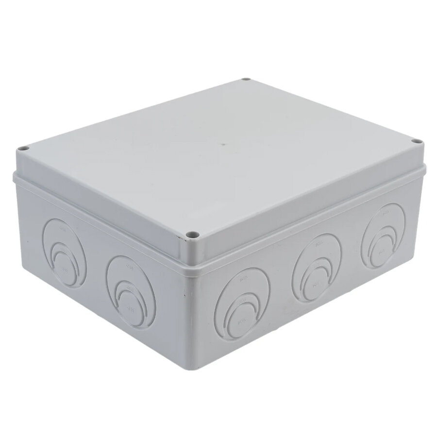 Коробка распаячная TDM ОП 240х195х90мм, крышка, IP44, кабельные вводы d28-3 шт, d37-2 шт {SQ1401-1271} (1 шт)