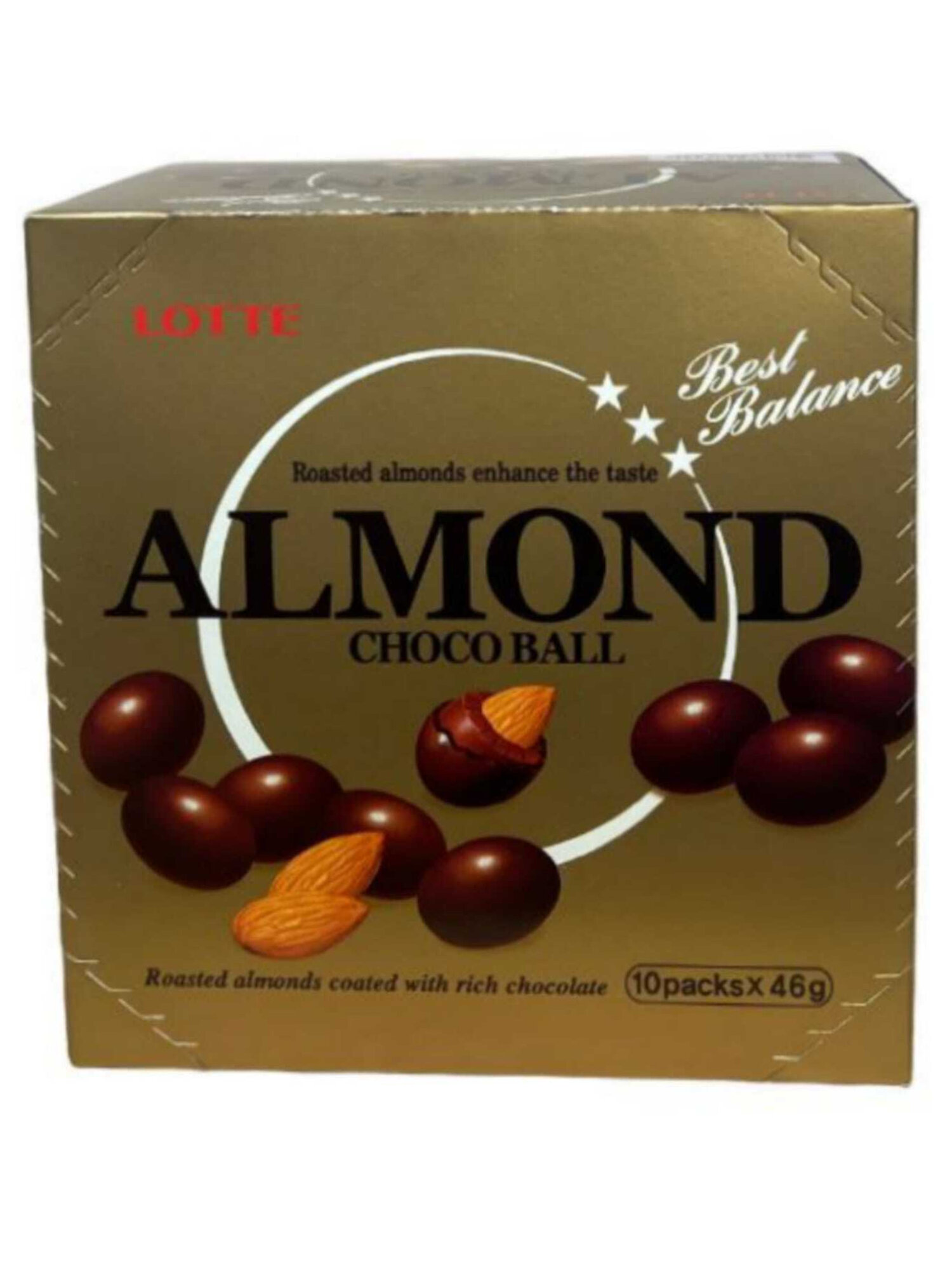 Миндаль в шоколаде Lotte Almond choco balls 46 г, 10 шт