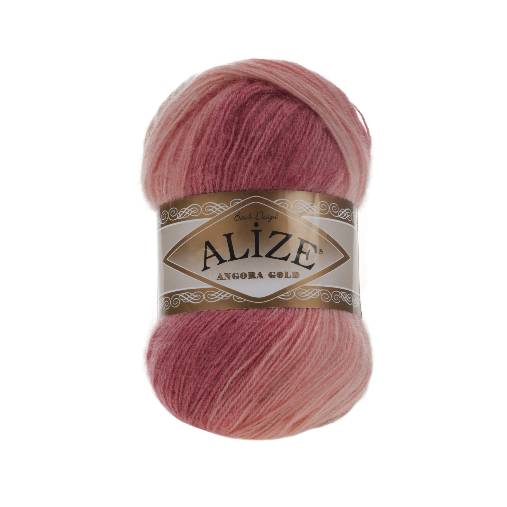 Пряжа Alize Angora Gold Batik 5652 молочный/пудра (100г/550м, упаковка 5 мотков)