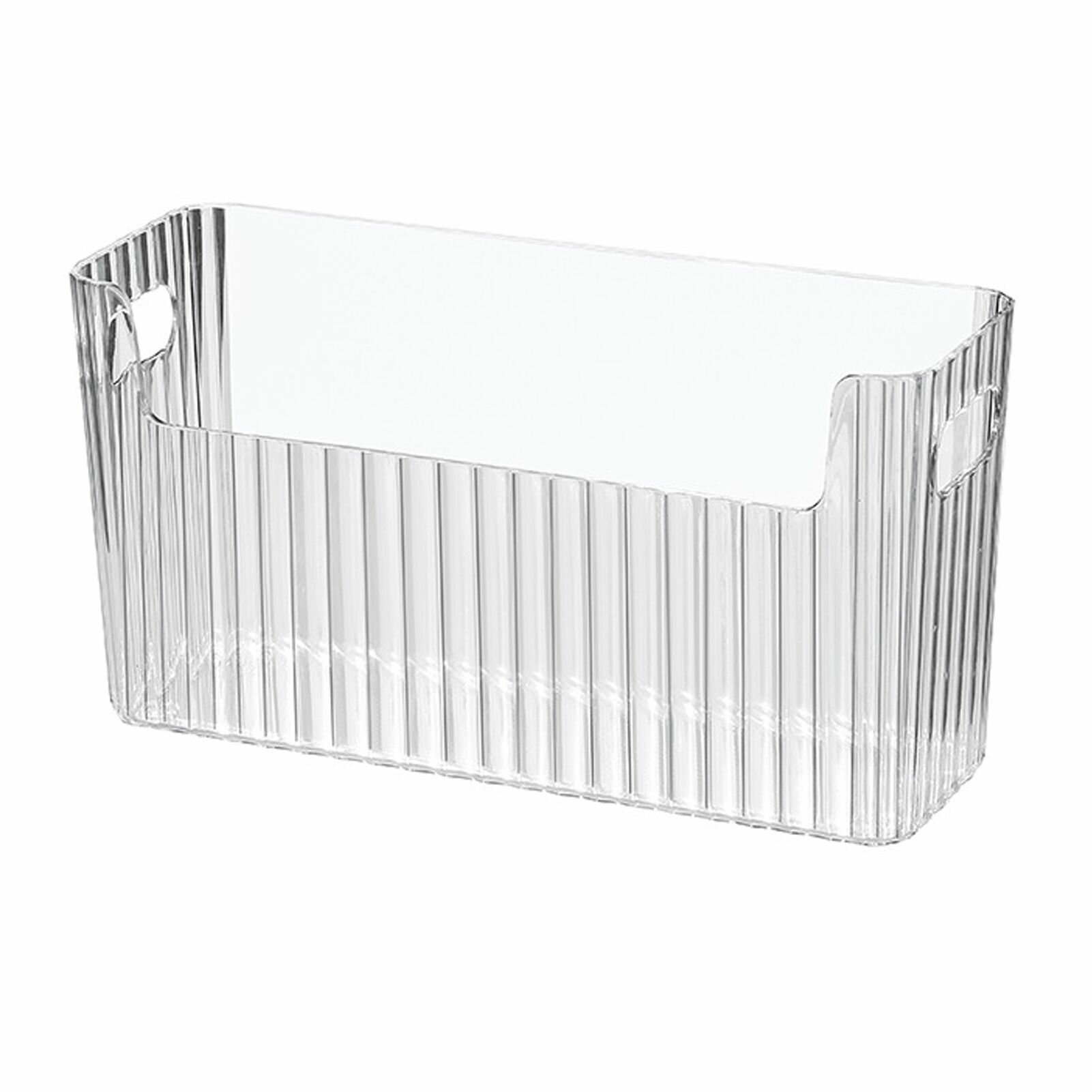 Прозрачные контейнеры для хранения, вместительный органайзер, прозрачный, с закругленными краями, для холодильника, ванной комнаты, косметики, многоцелевой