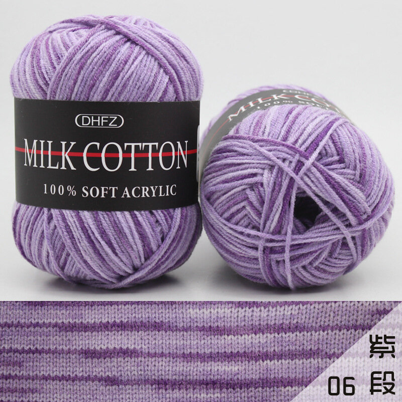 Цвет 3-Strand Milk Coltn Color Gradiing Gradient Baby Baby Kids Doll Yarn Lawceven Diy Material Bag Сумка,38,100,5, для ручного вязания, вязание руками,9 мм,8 мм, зима, меланжевая,9, SKU00311