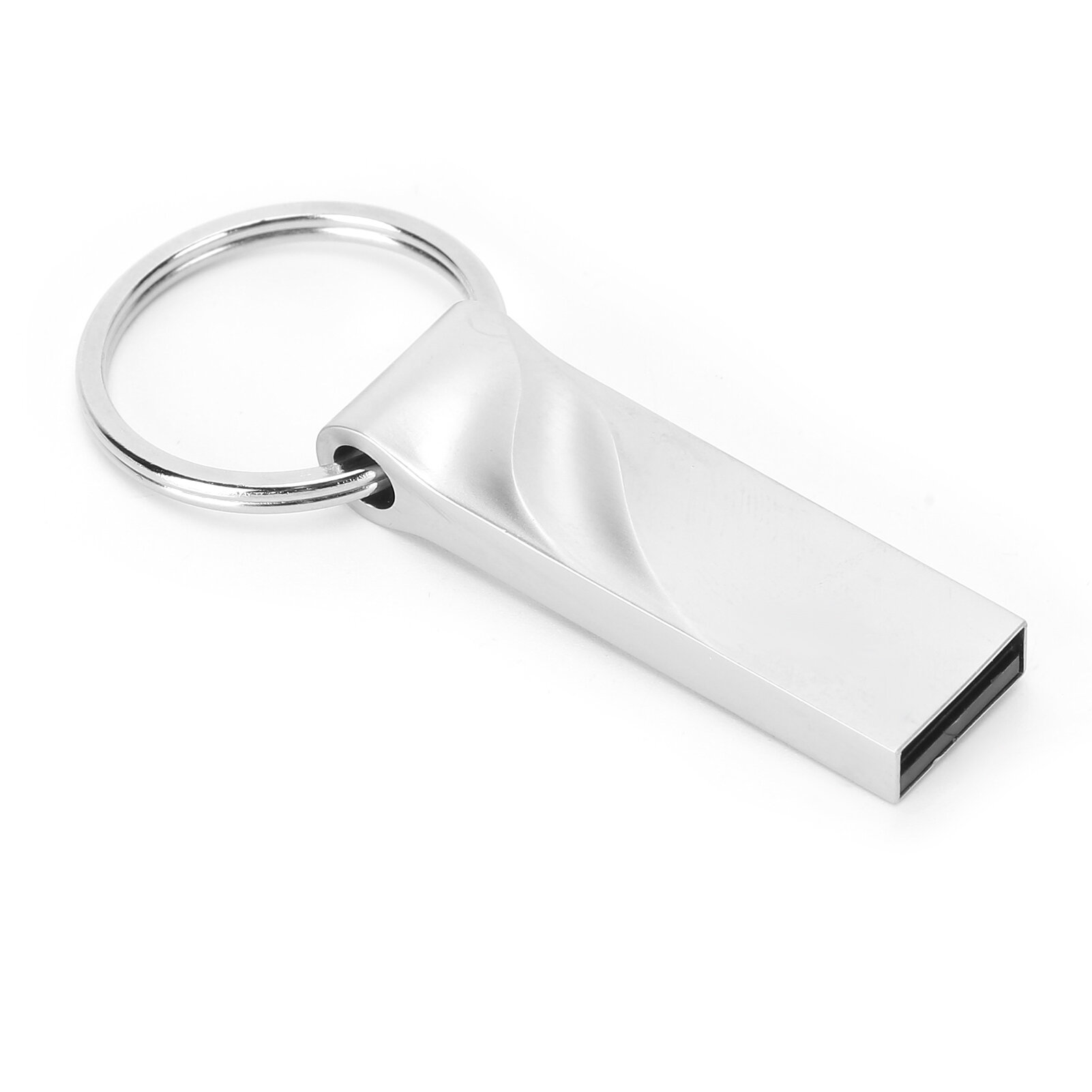 Флешка usb 2 . 0 металлическая мини 128 гб с серебристым водным узором