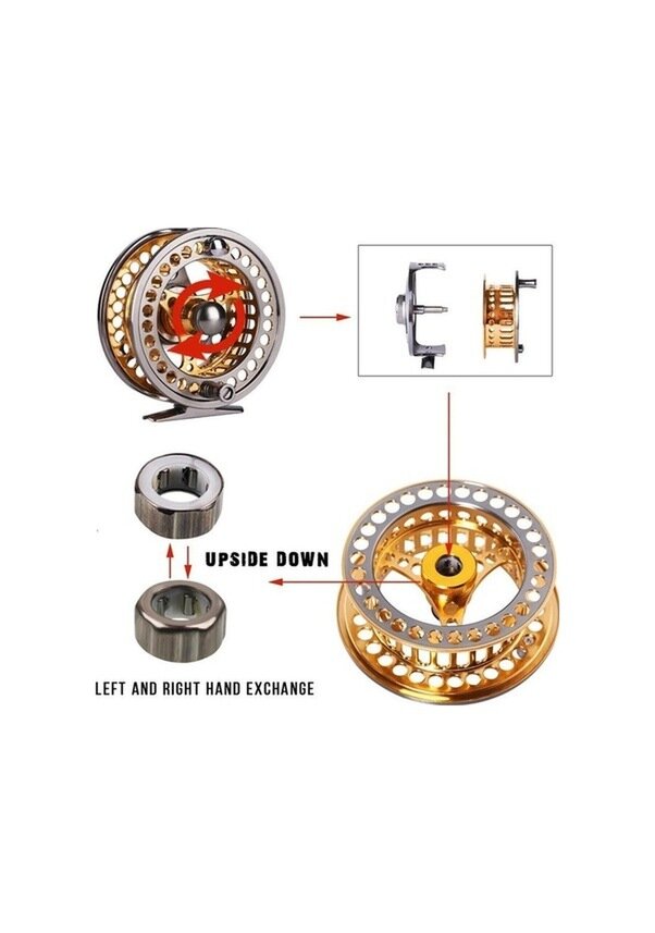 Алюминиевая литая полностью металлическая катушка для нахлыста с ЧПУ, 5/6, синяя, прочная и долговечная