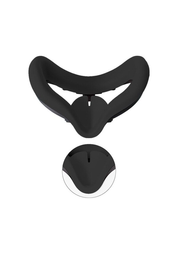 Мягкий силиконовый чехол для очков виртуальной реальности VR Face с защитой от пота для Oculus Quest 2 — черный